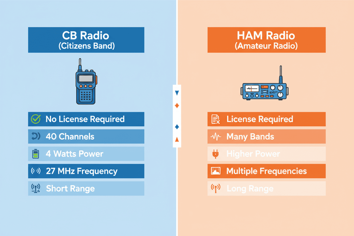 What’s the difference between CB and HAM radios? — CB Radio Supply