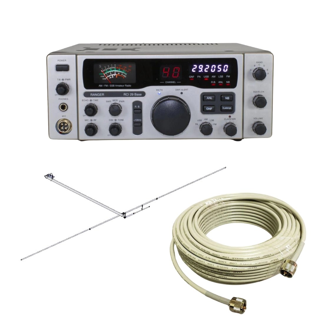 Ranger RCI-29 Base Station 10 Meter Radio, MACO BA1 10/11 Meter Half W ...