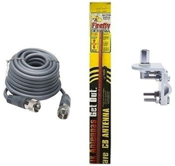 Firestik FL-3 Red Single Antenna RG8X Coax & Bracket Combo Kit — CB ...