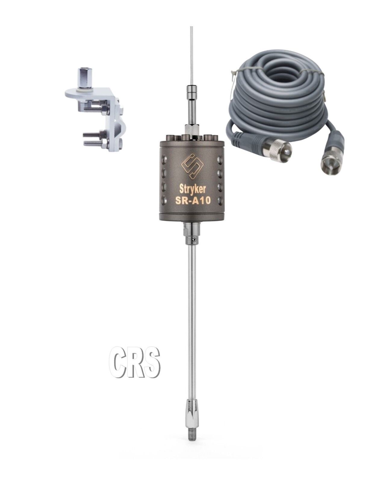 CB Antenna Kit - Stryker SR-A10 Single Antenna RG8X Coax & Bracket Com ...